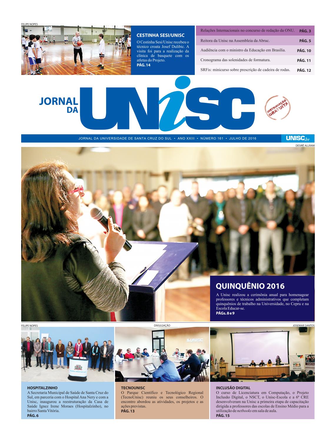 Jornal da Unisc 161 by UNISC Santa Cruz do Sul - Issuu