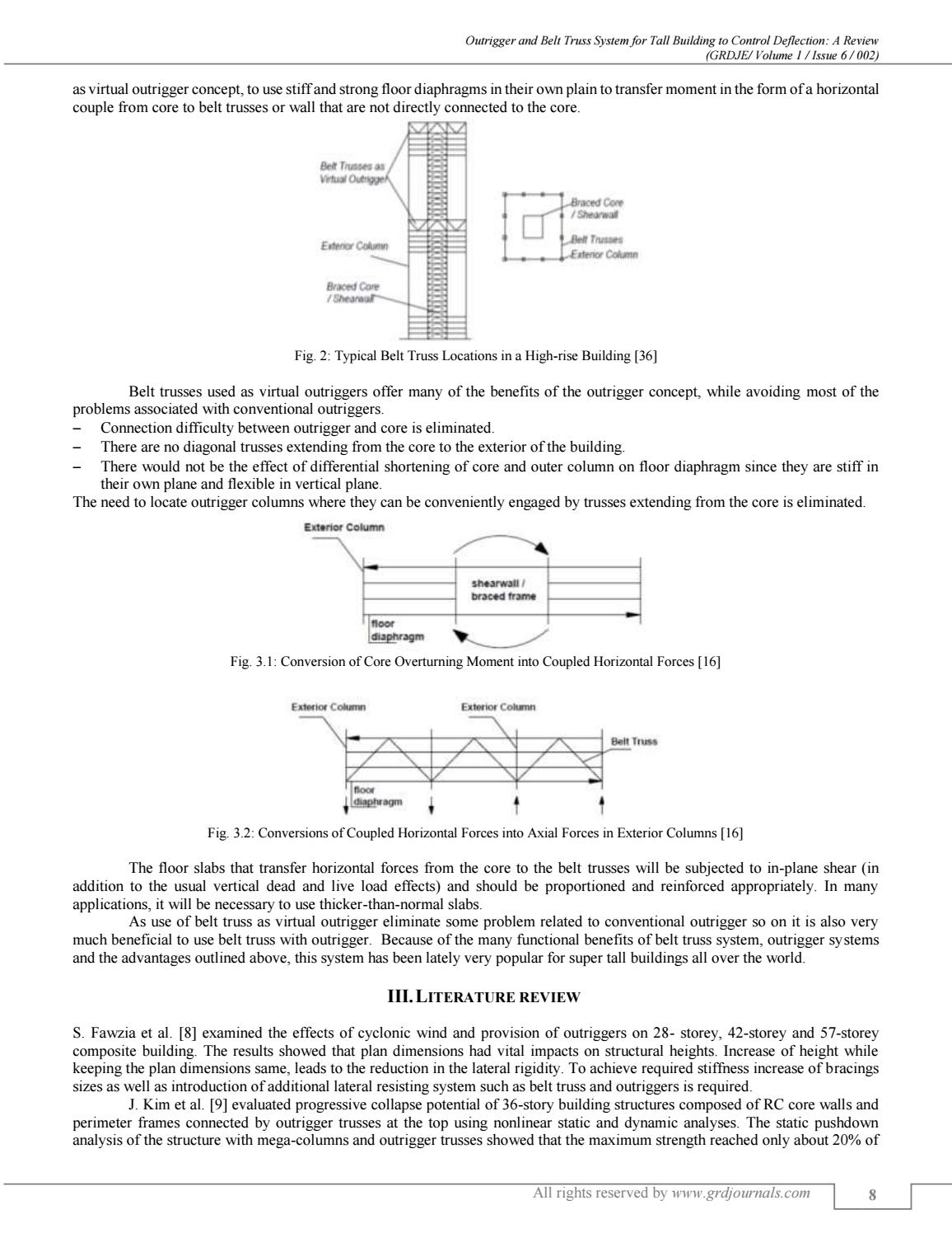 Outrigger and Belt Truss System for Tall Building to Control Deflection ...