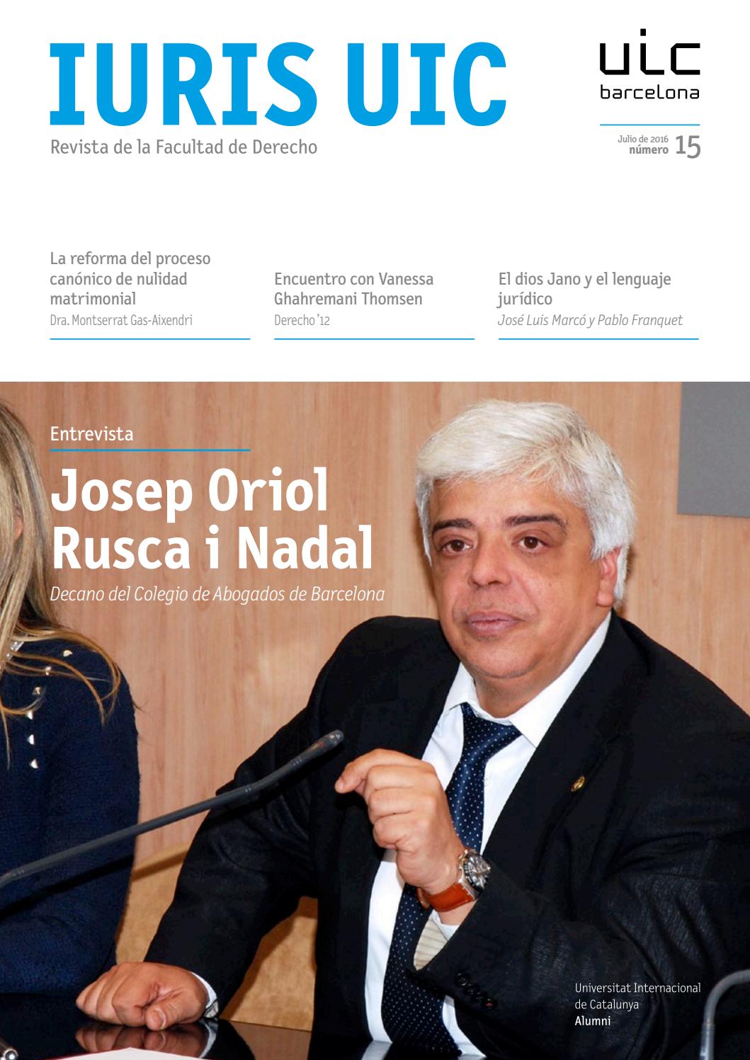 Iuris UIC nº 15 (julio 2016) by Universitat Internacional de Catalunya ...