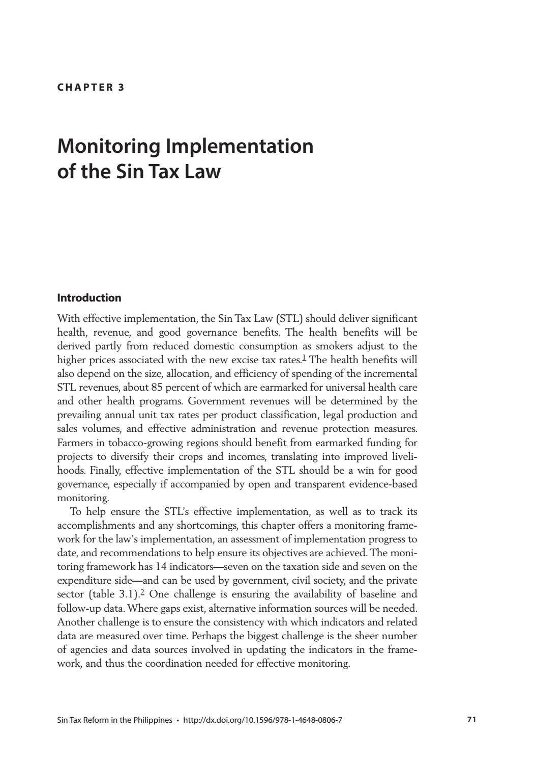 Sin Tax Reform in the Philippines by World Bank Publications - Issuu