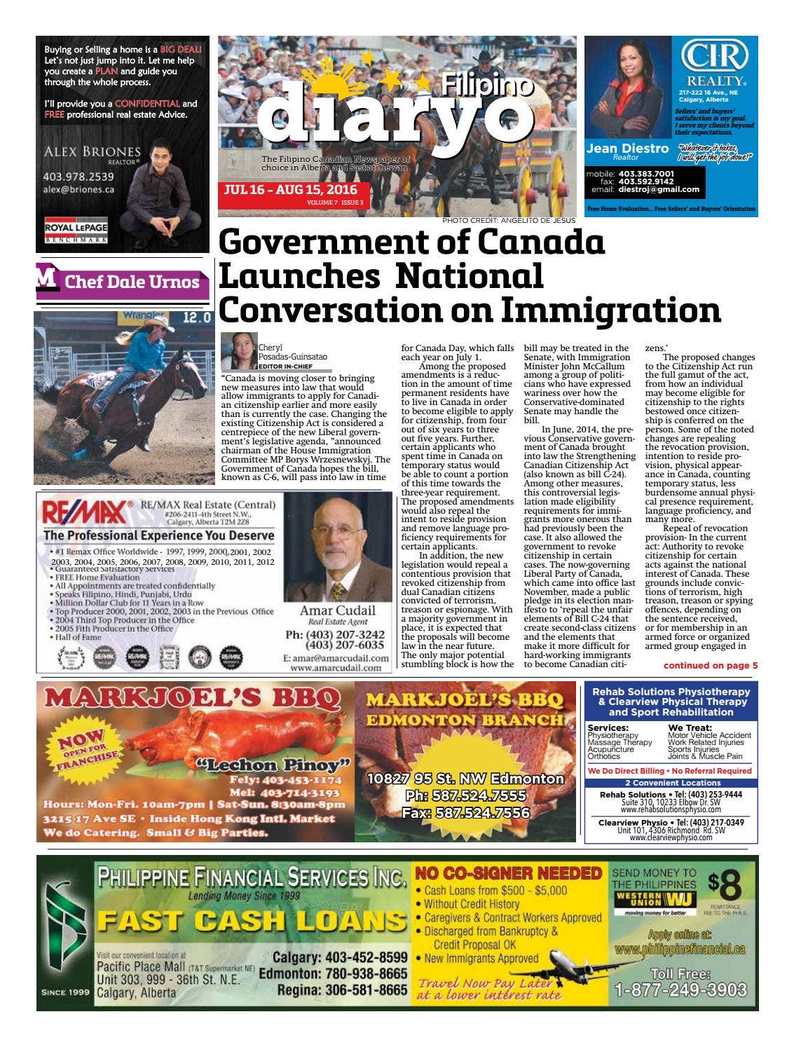 Diaryo Filipino July 2016 by Diaryo Alberta - Issuu