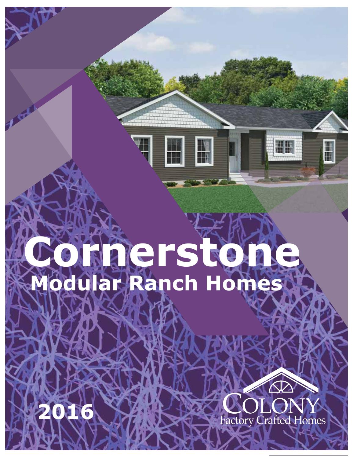 Colony Homes Cornerstone Modular Ranch Homes 2016 by Commodore Homes ...