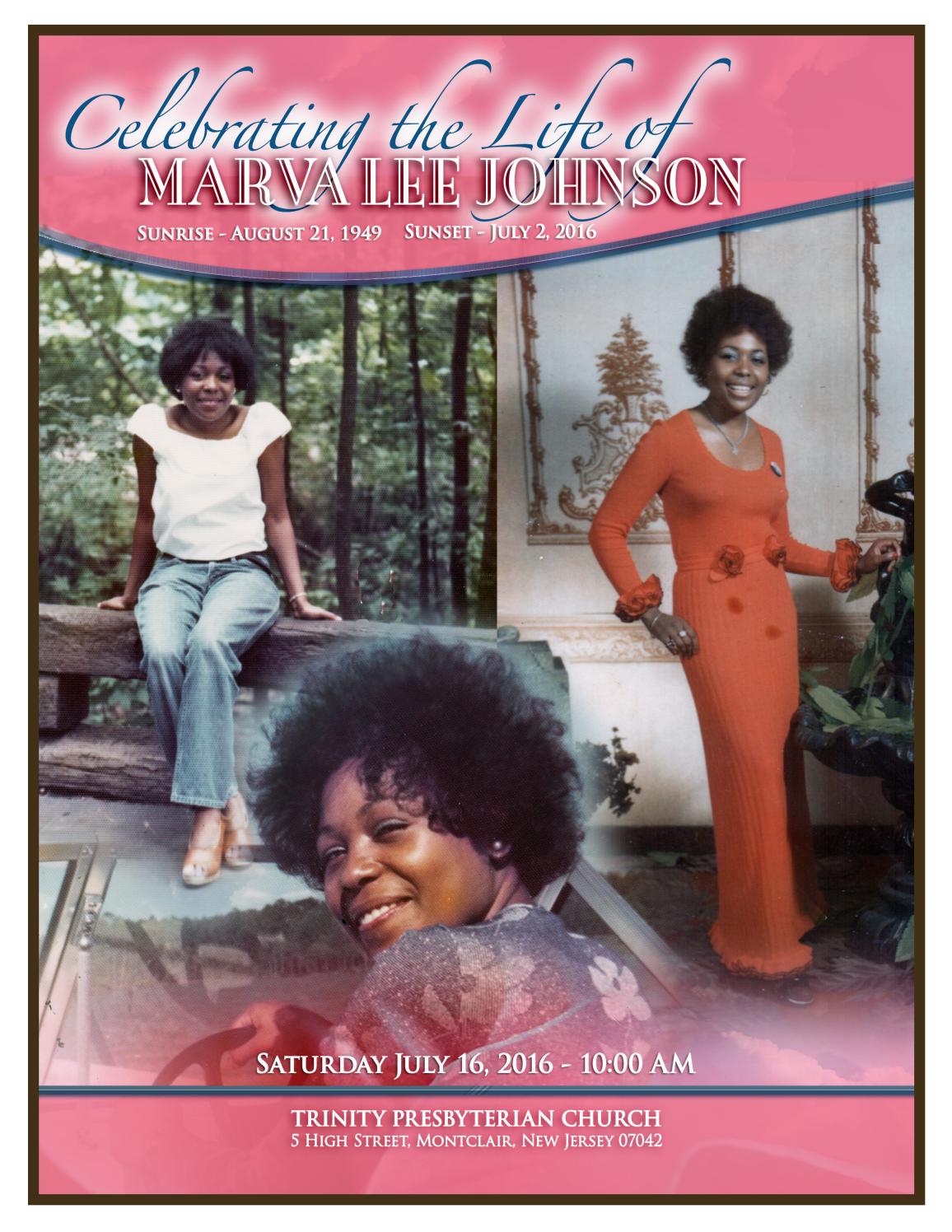 Marva Lee Johnson Program by MLDCommunications - Issuu