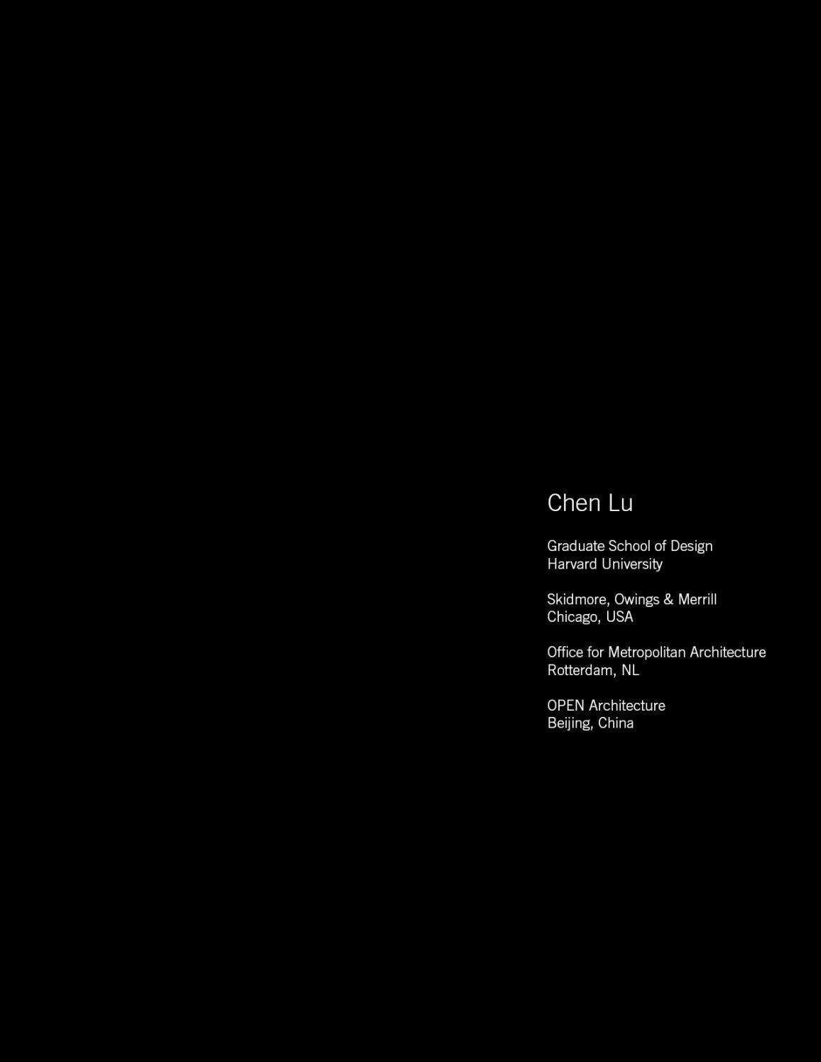 Chen Lu portfolio by Chen Lu - Issuu