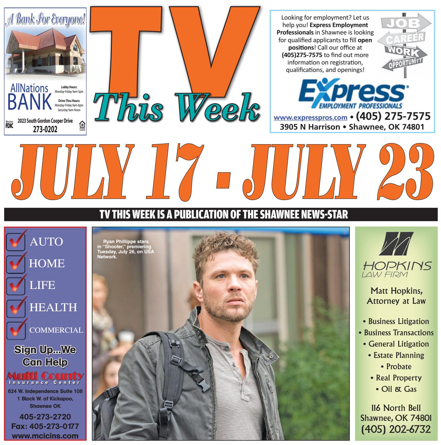 7 17 tv this weeknew by Shawnee News-Star - Issuu