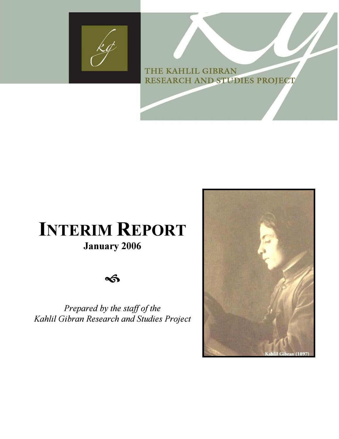 Gibran Chair 1998-2006 Report by UMD College of Behavioral & Social ...