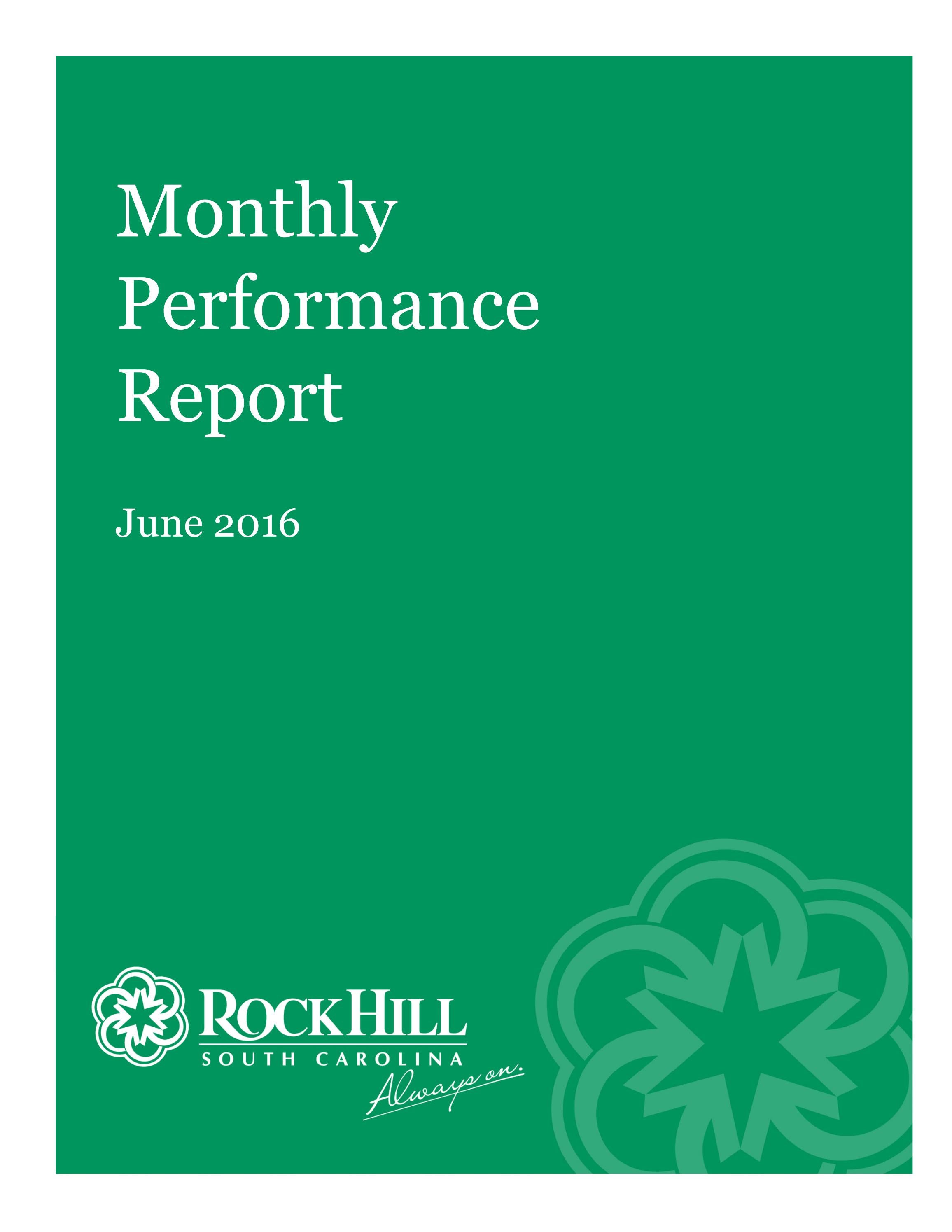 June monthly performance report by City of Rock Hill, SC - Issuu