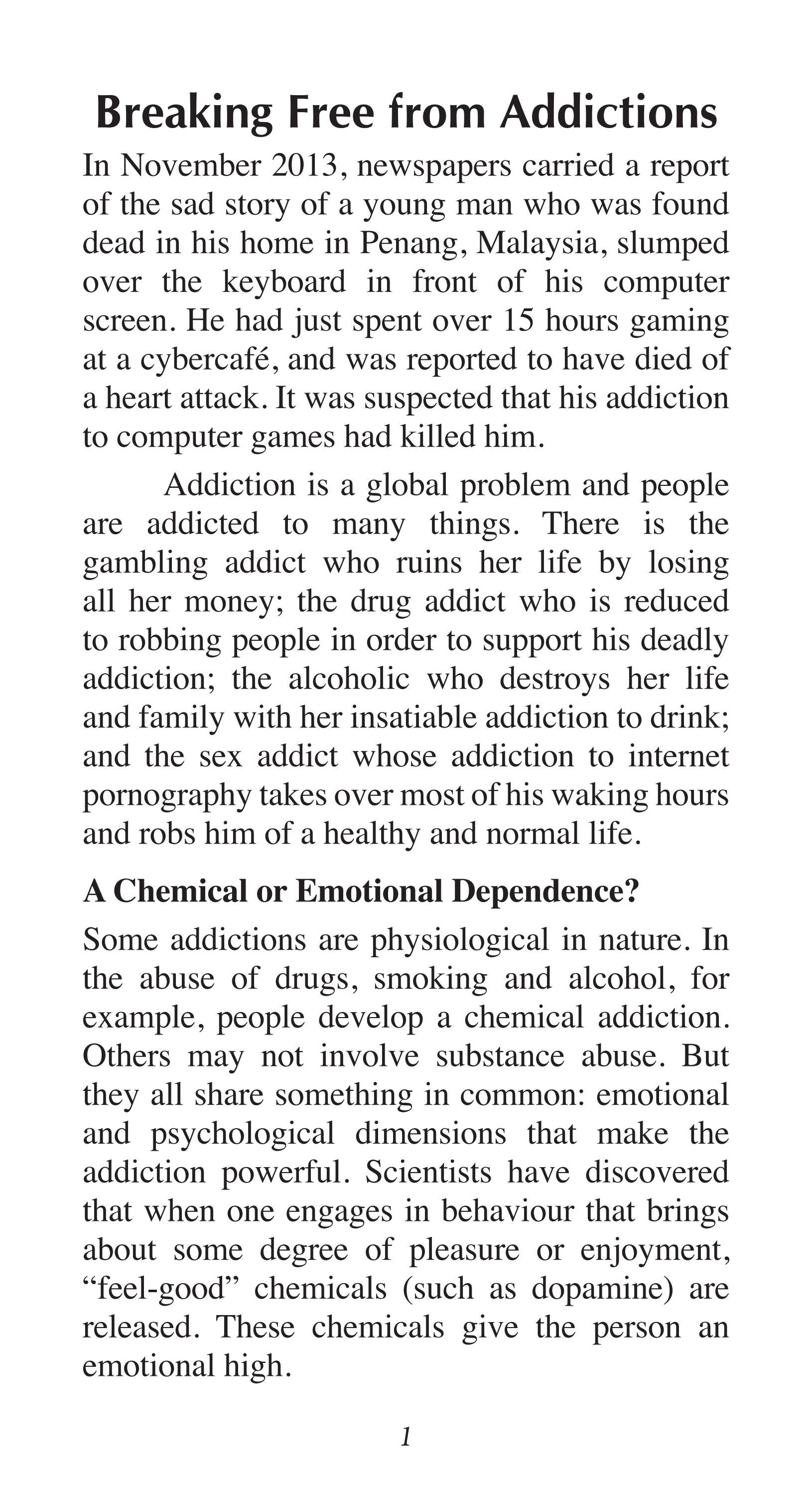 Breaking Free From Addictions by Our Daily Bread Ministries - Issuu