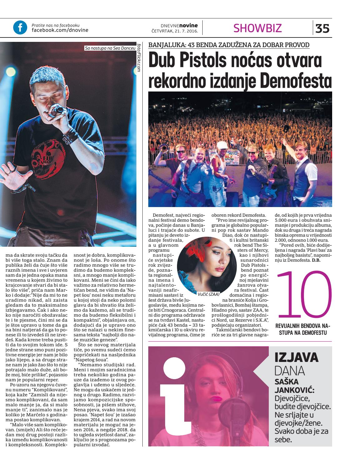 Dnevne Novine 21 Jul 2016 By Dnevne Novine Issuu