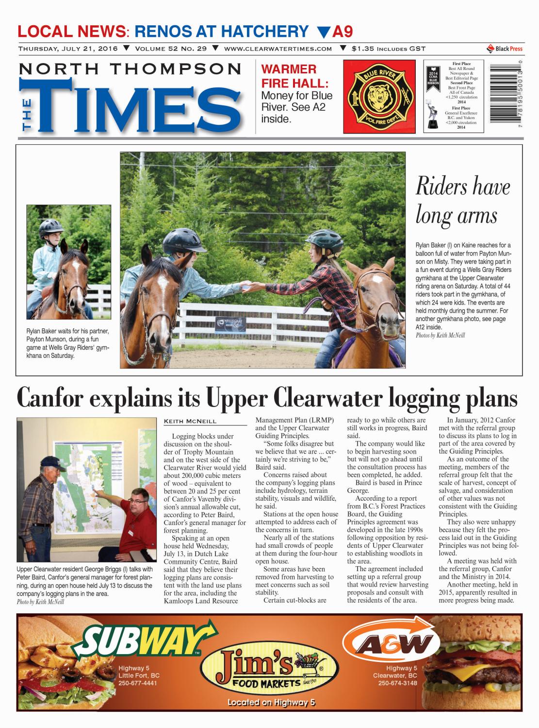 Clearwater Times, July 21, 2016 by Black Press Media Group - Issuu