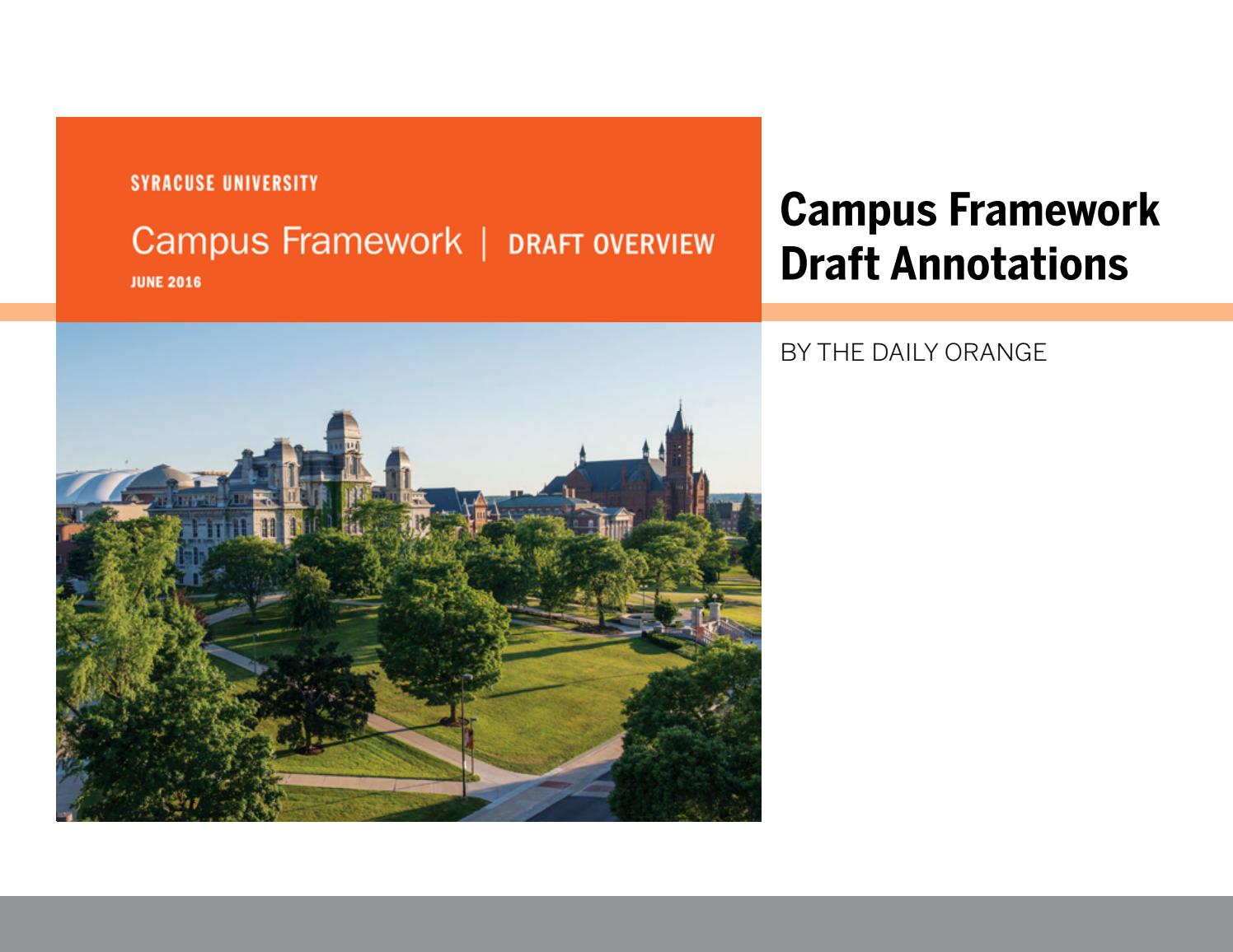 Campus Framework Draft Overview Annotations by The Daily Orange - Issuu