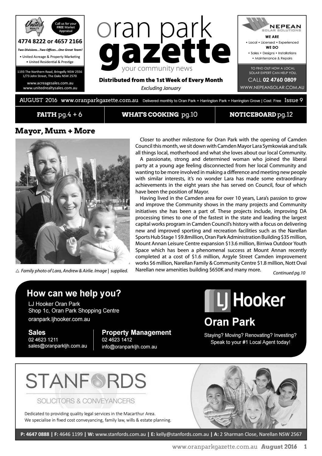 Oran Park Gazette August 2016 by District Gazette - Issuu