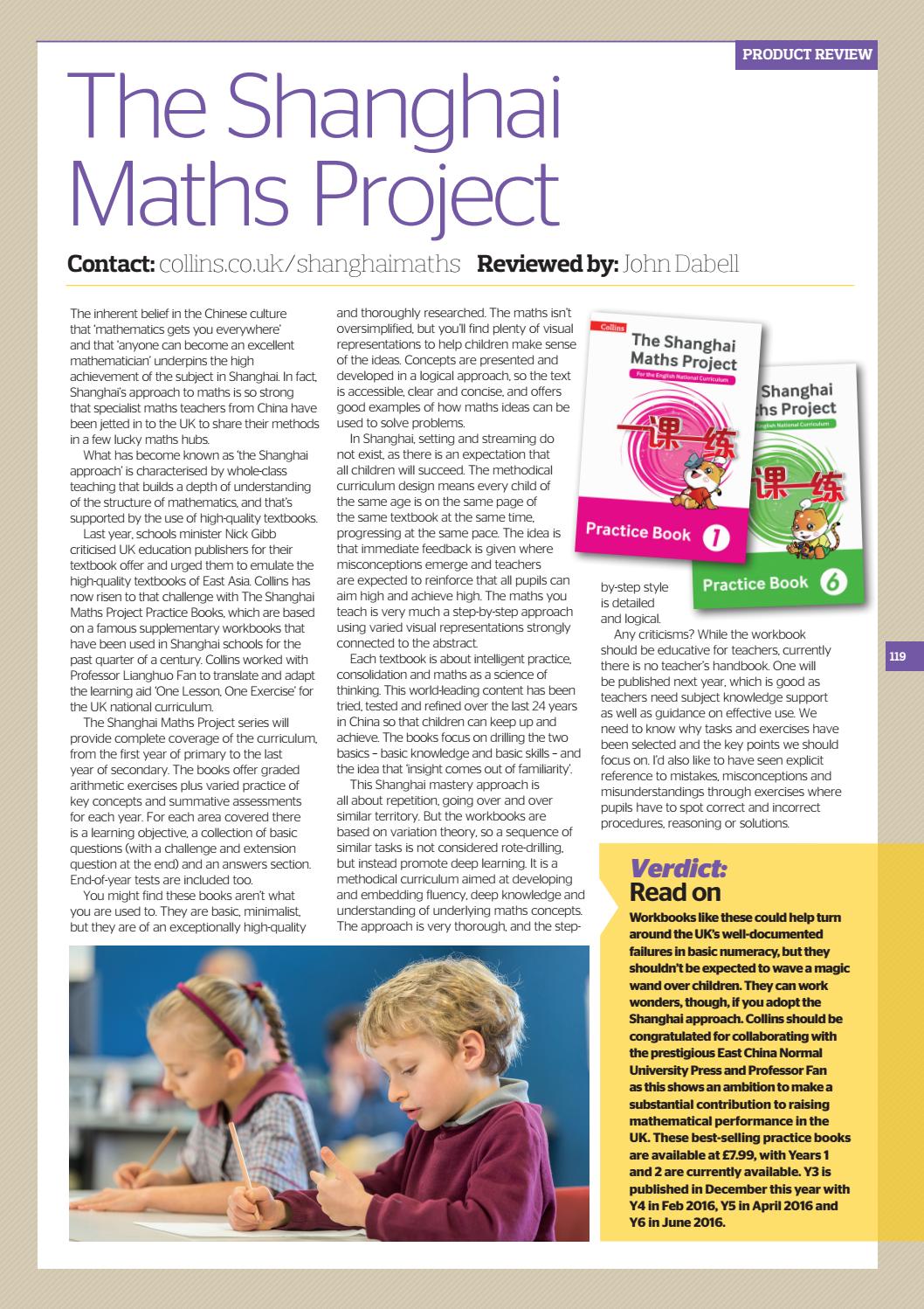 The shanghai maths project teach primary review by Collins - Issuu