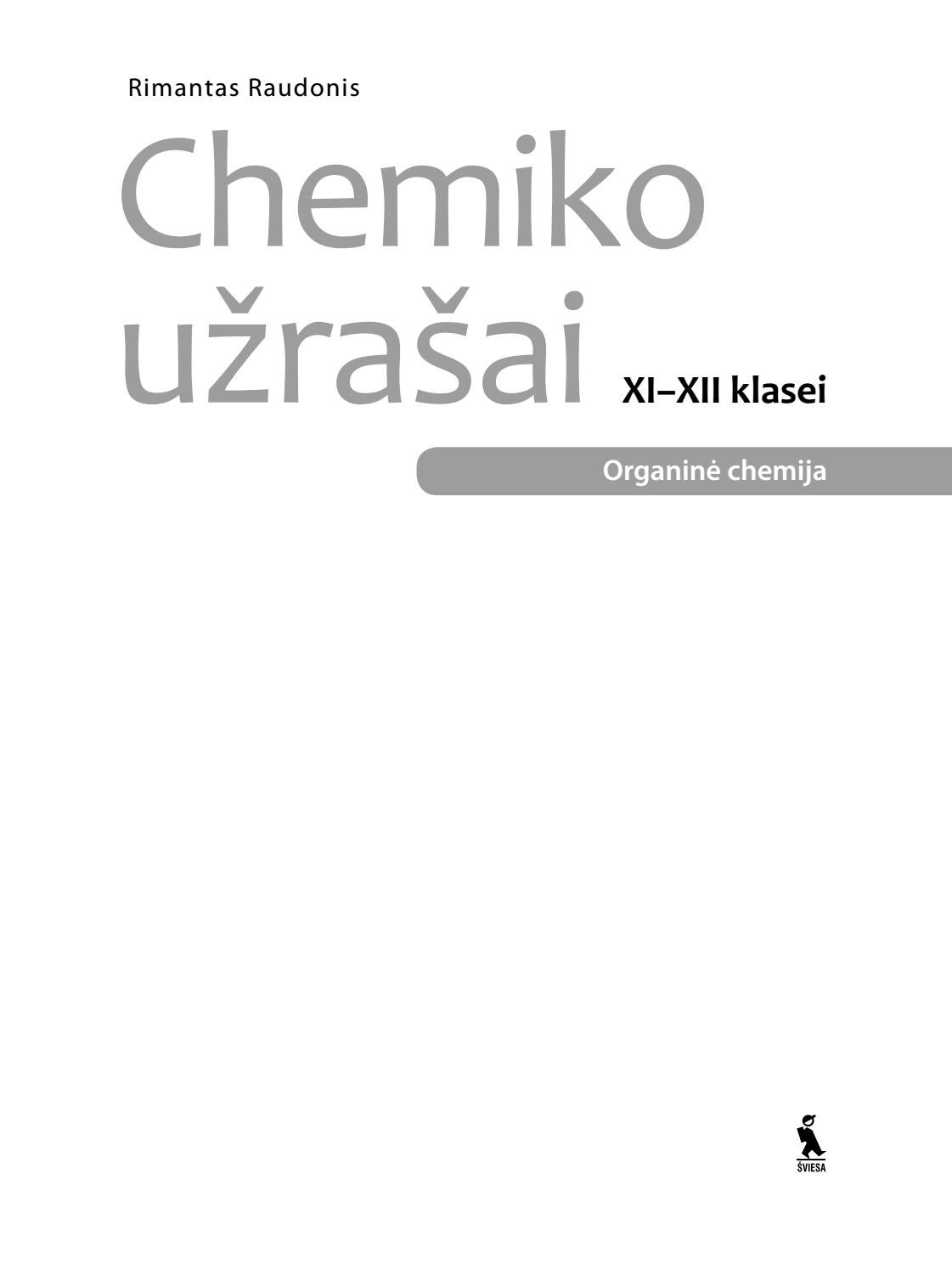 Chemiko uzrasai 11 12 kl. Organine chemija by knygos.lt - Issuu