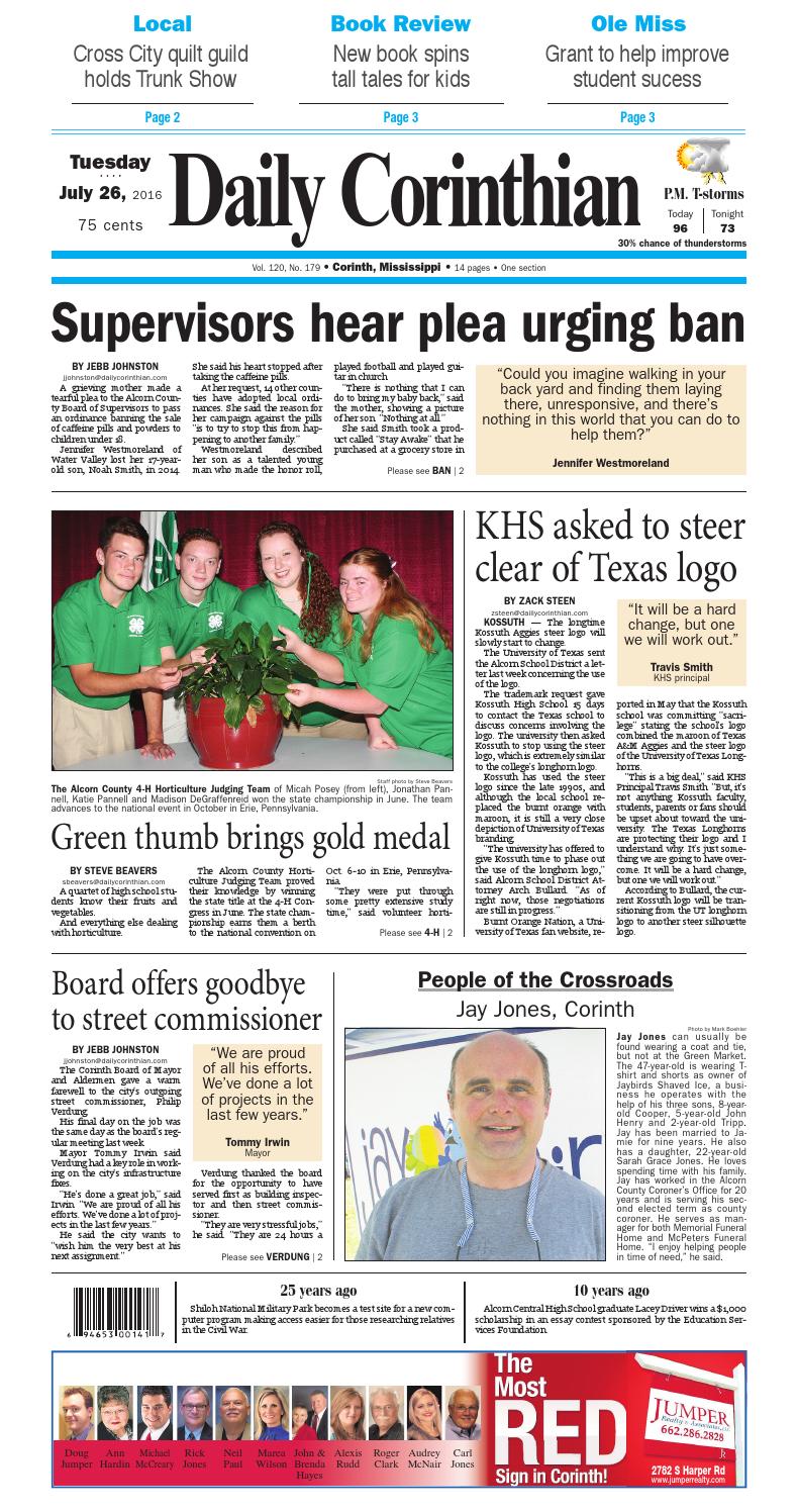 072616 daily corinthian e edition by Daily Corinthian - Issuu