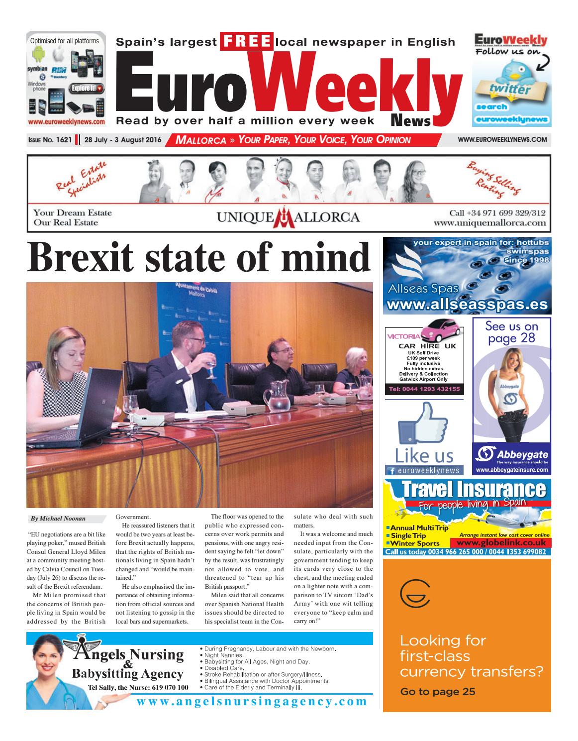 Euro Weekly News - Mallorca 28 July - 3 August 2016 Issue 1621 by Euro ...