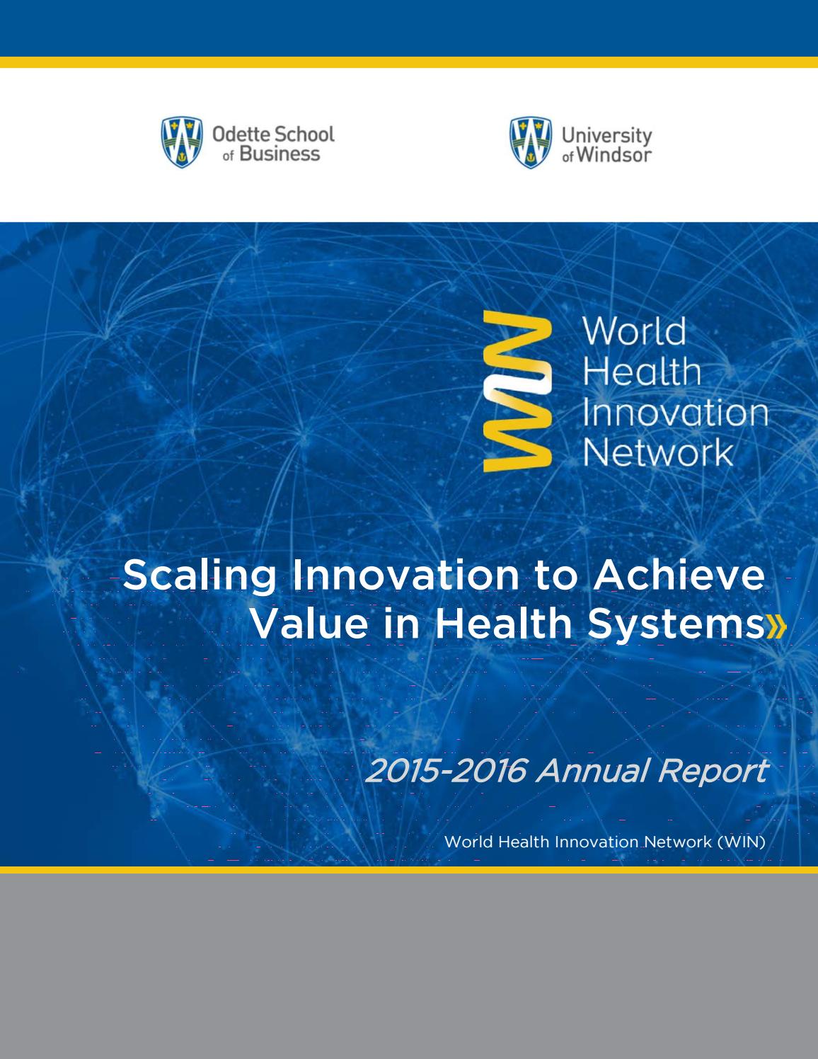 World Health Innovation Network 2015-2016 Annual Report by SCAN Health ...