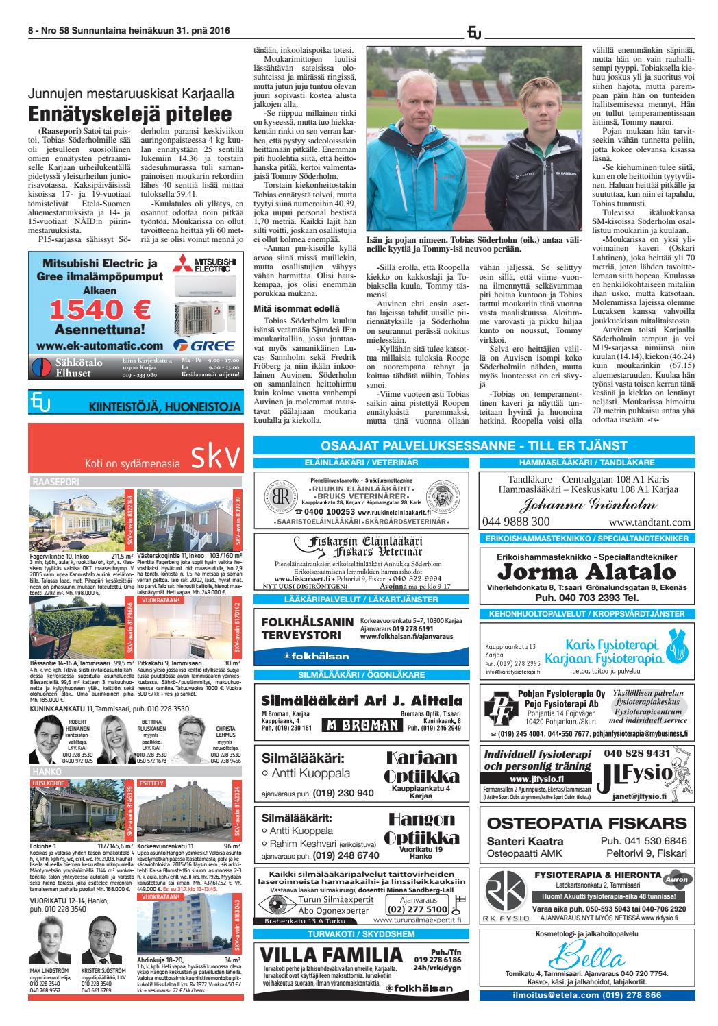 EU 58 / 31.7.2016 su by Etelä-Uusimaa - Issuu