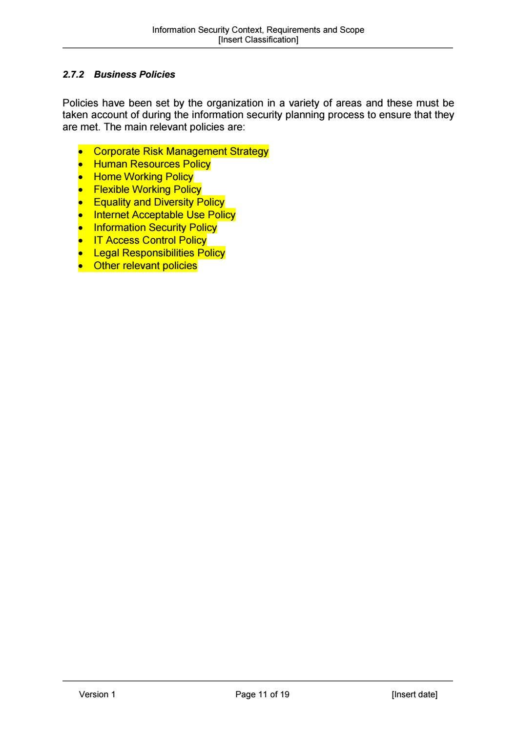 Isms doc 04 1 information security context, requirements and scope by ...
