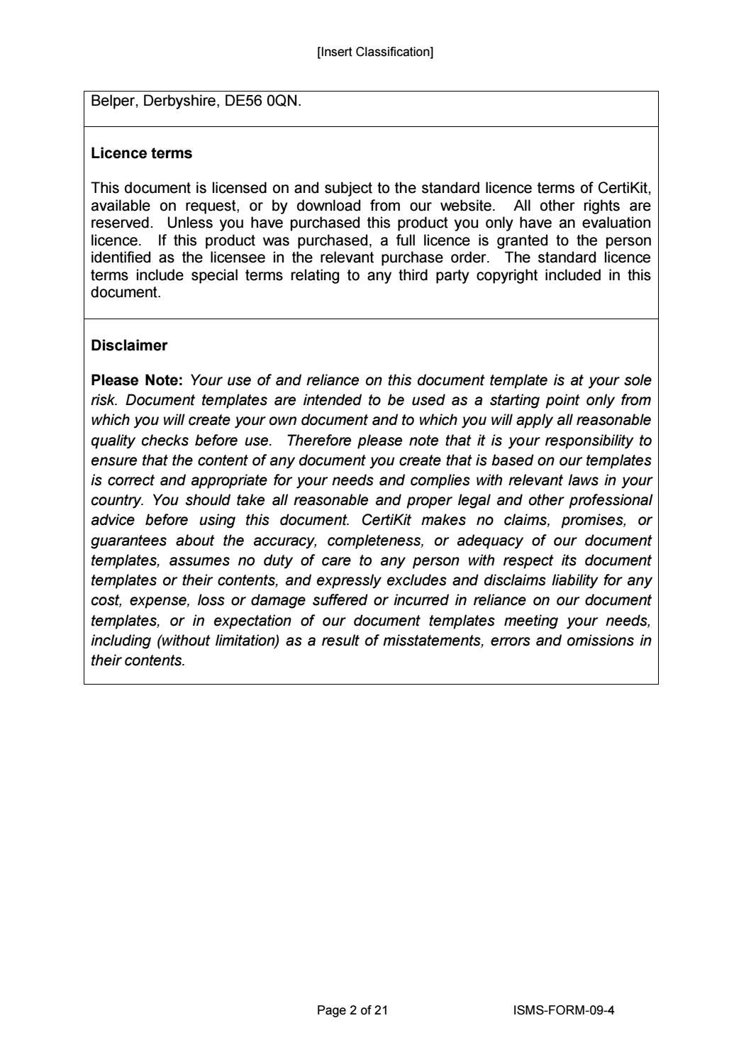 Isms form 09 4 internal audit checklist by CertiKit Limited - Issuu