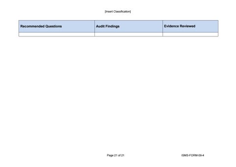 Isms form 09 4 internal audit checklist by CertiKit Limited - Issuu
