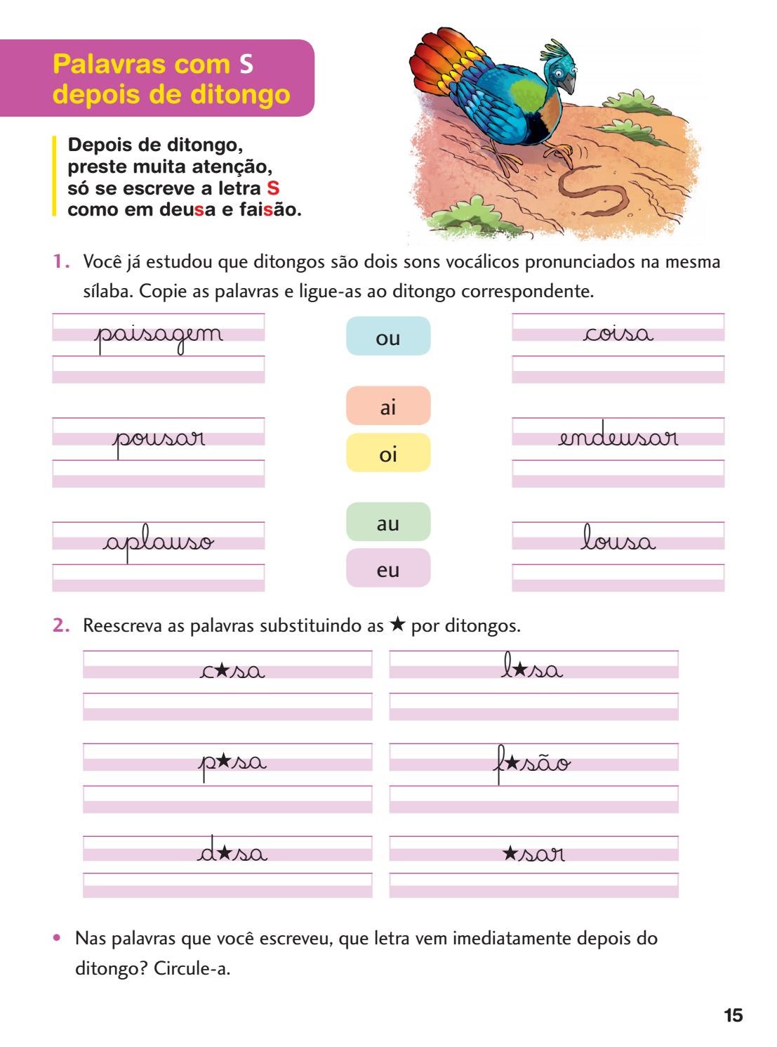 Complete As Palavras Com Ditongos - RETOEDU