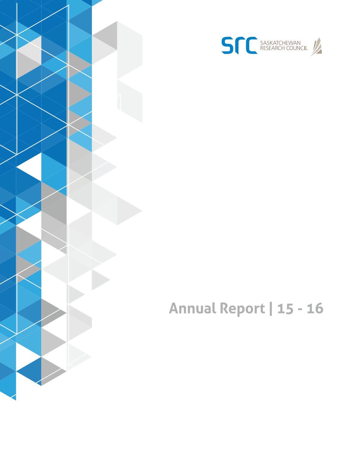 SRC 2015-16 Annual Report by Saskatchewan Research Council - Issuu