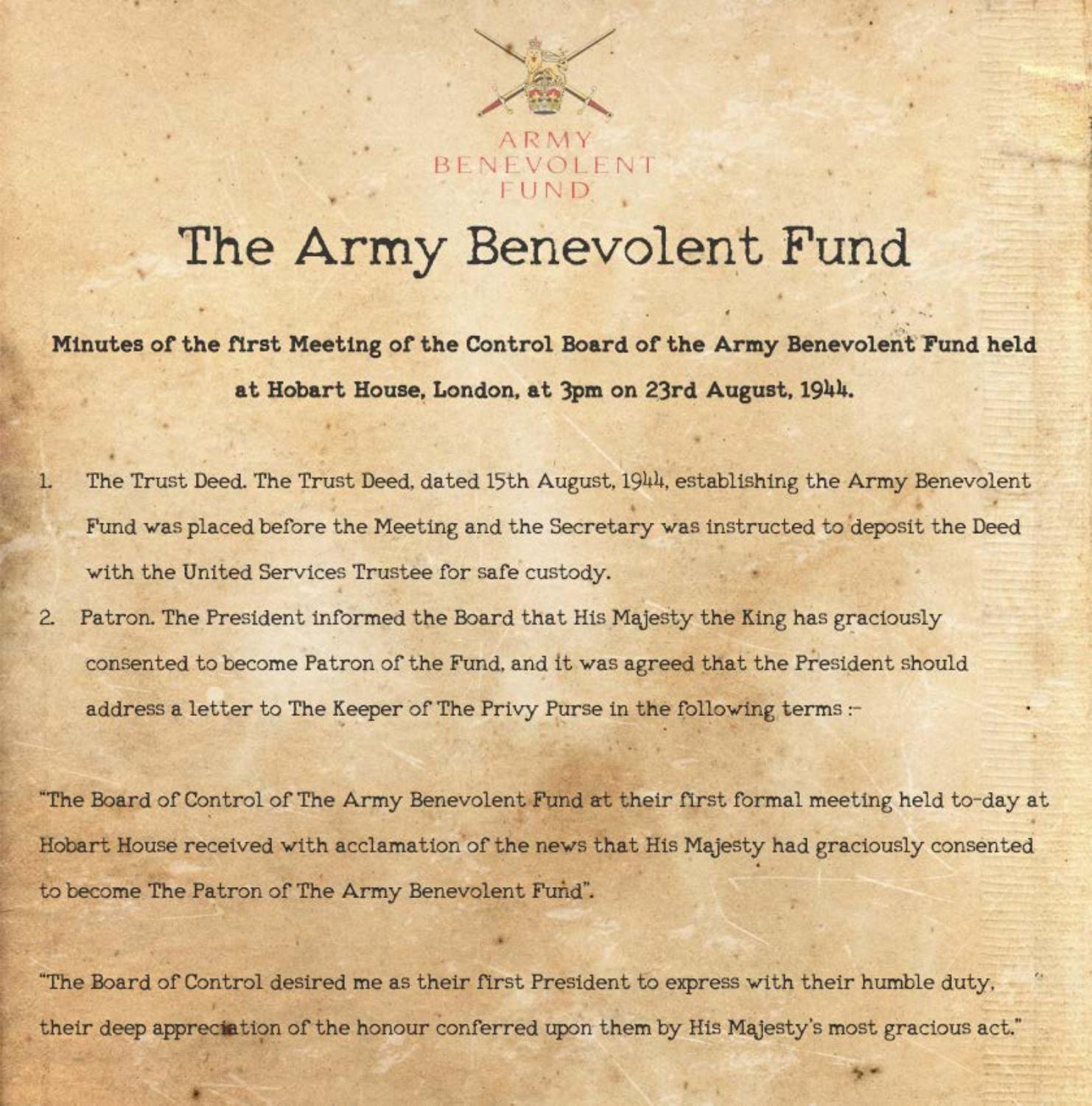 Minutes of the Army Benevolent Fund by Army Benevolent Fund - Issuu