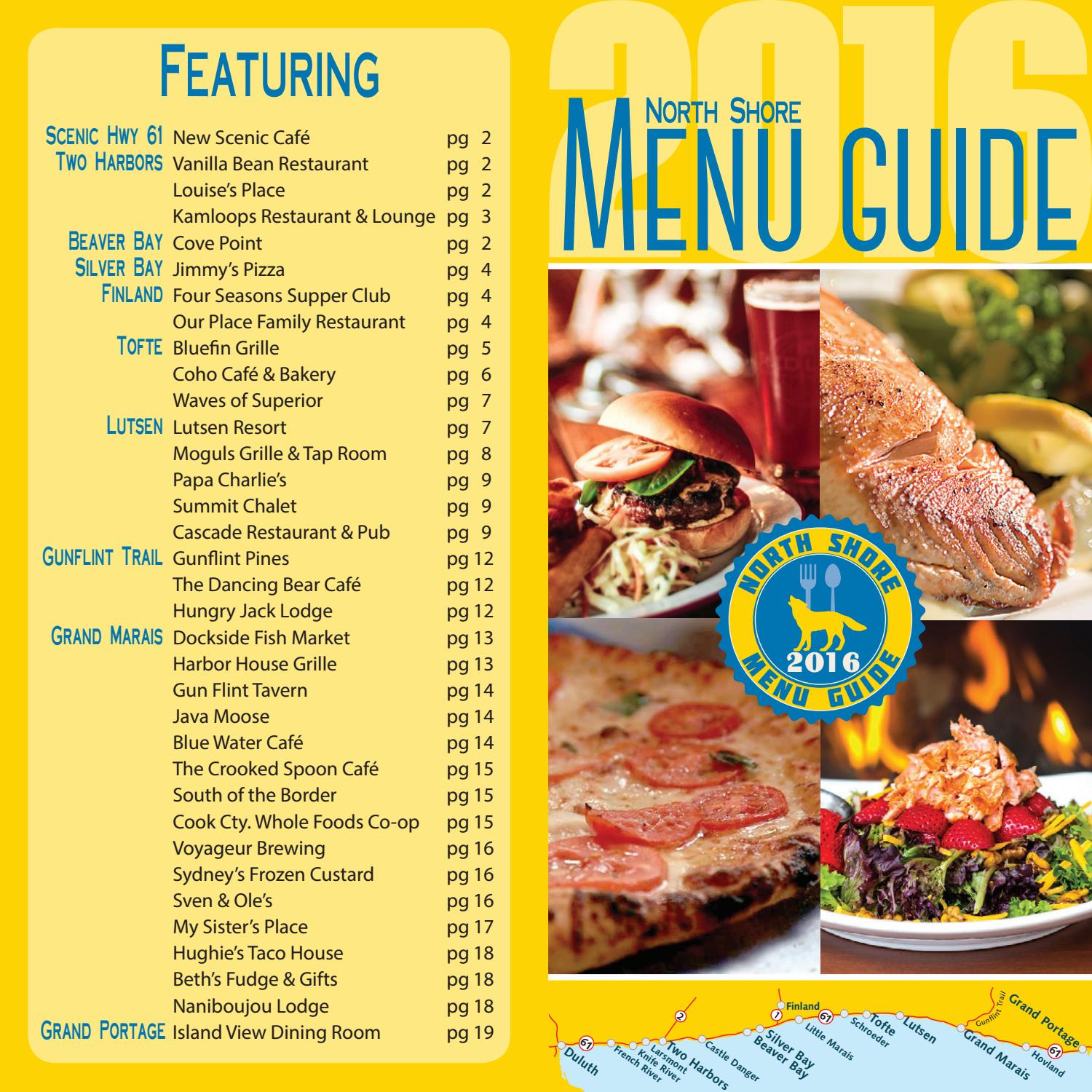 Northern Wilds 2016 Menu guide by Northern Wilds Magazine - Issuu