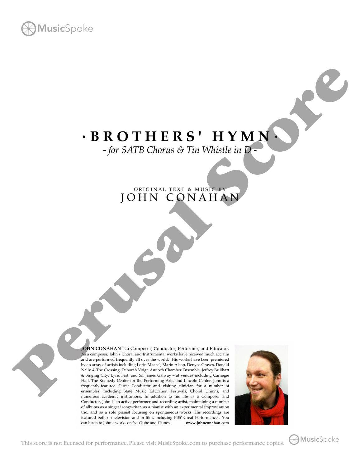 Brother's Hymn | John Conahan | MusicSpoke by MusicSpoke - Issuu