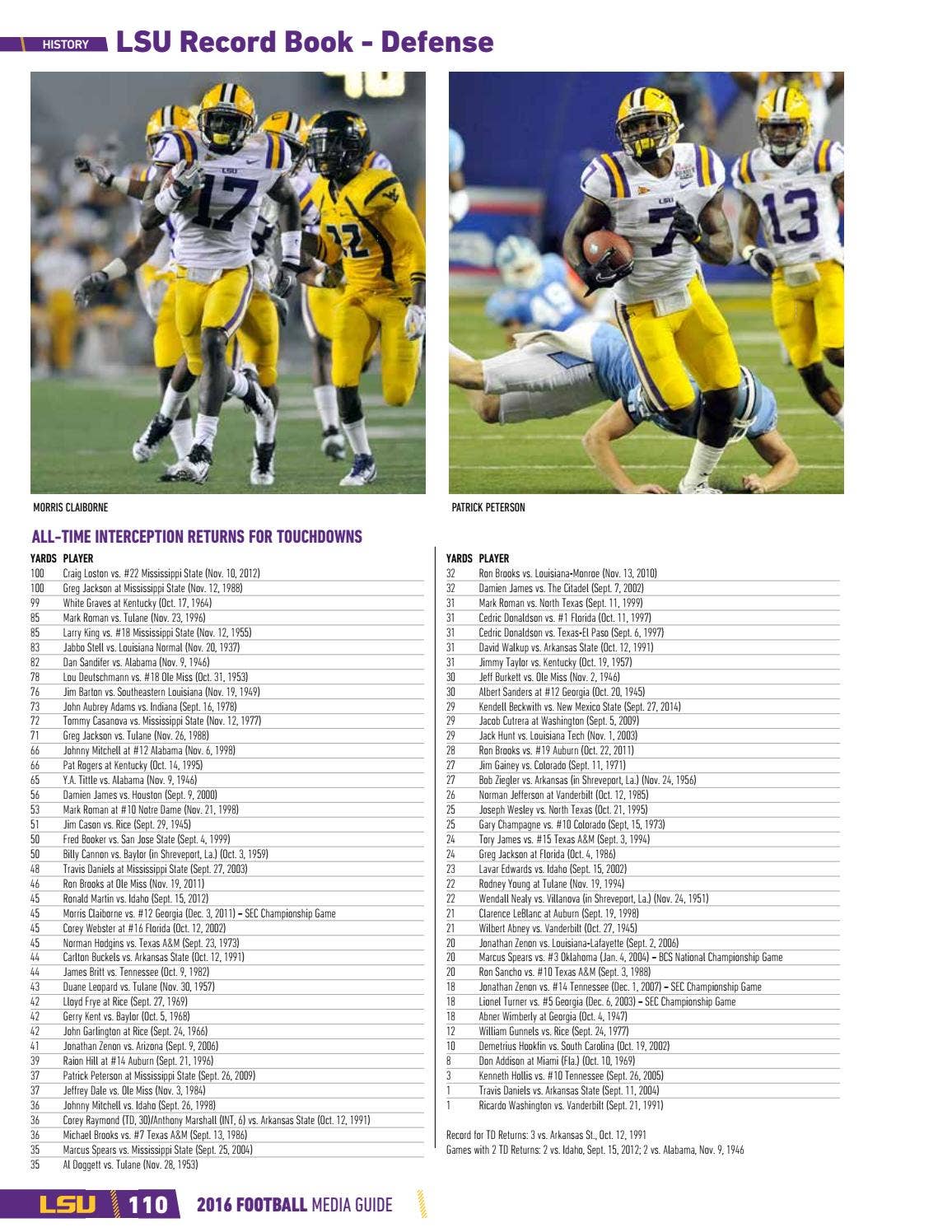 2016 LSU Football Media Guide by LSU Athletics - Issuu