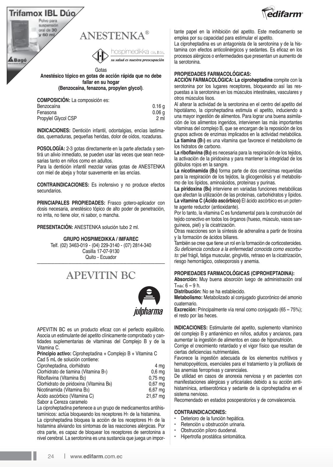 Vademécum Pediátrico Edifarm 2016 by Edifarm & Cía. - Issuu