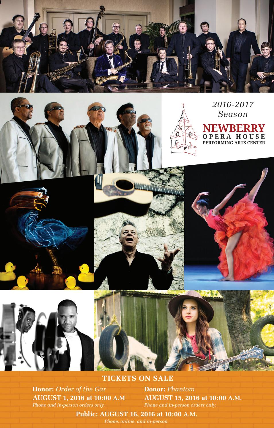2016-17 Newberry Opera House Brochure by Newberry Opera House - Issuu