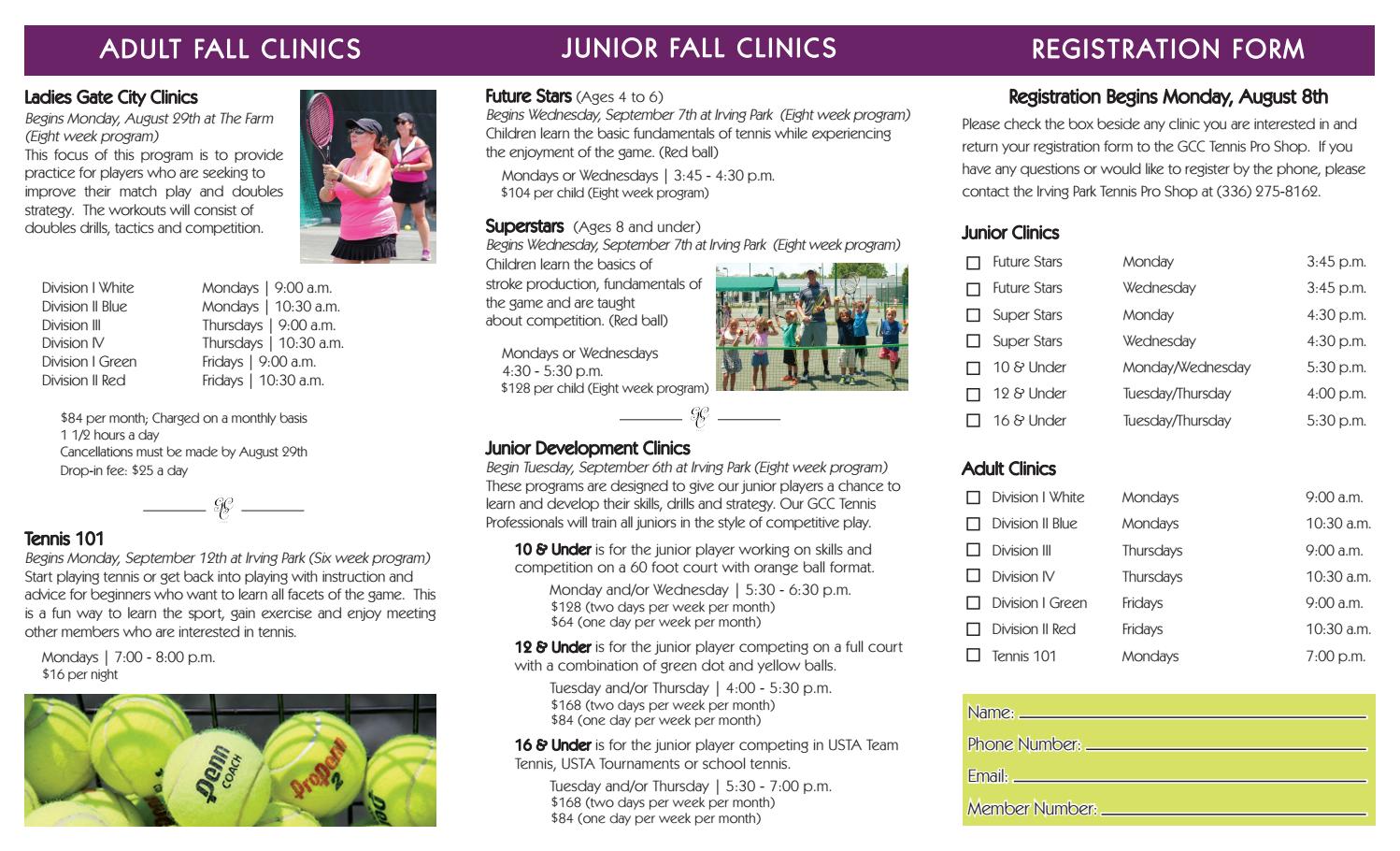 GCC 2016 Fall Tennis Program Booklet by Greensboro Country Club - Issuu