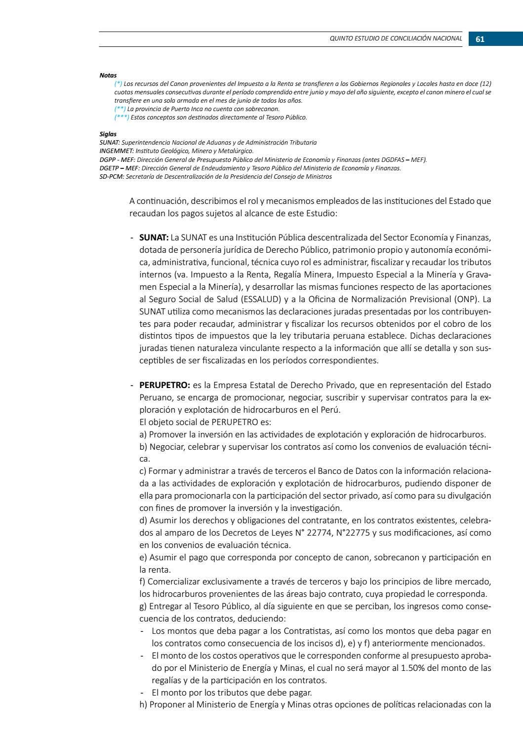 Quinto estudio de Conciliación - EITI Perú by Sociedad Nacional de ...