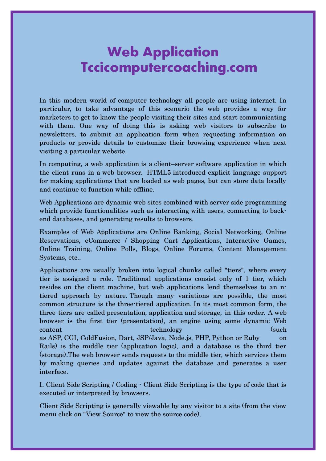 Web application tccicomputercoaching com by Rosario Riley - Issuu