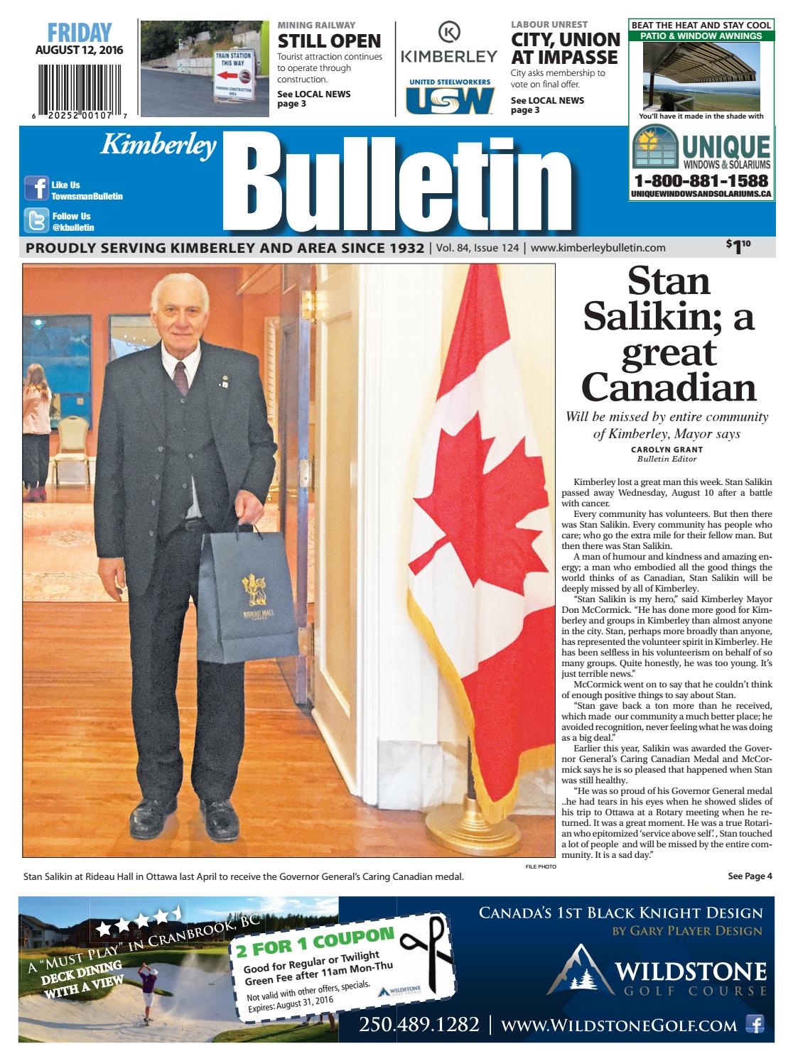 Kimberley Daily Bulletin, August 12, 2016 by Black Press Media Group ...