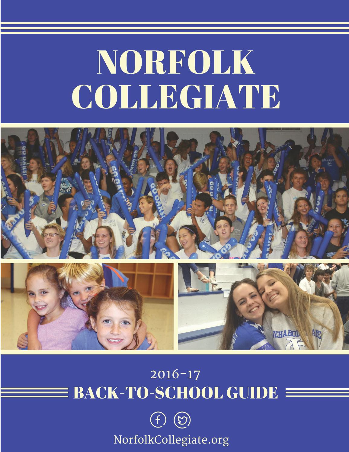 2016-17 Back-to-School Guide by Norfolk Collegiate - Issuu