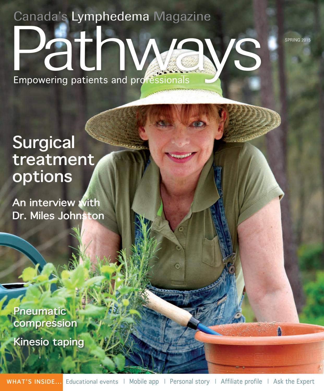 Pathways Spring 2015 (Volume 4, Issue 2) by Canadian Lymphedema Framework - Issuu