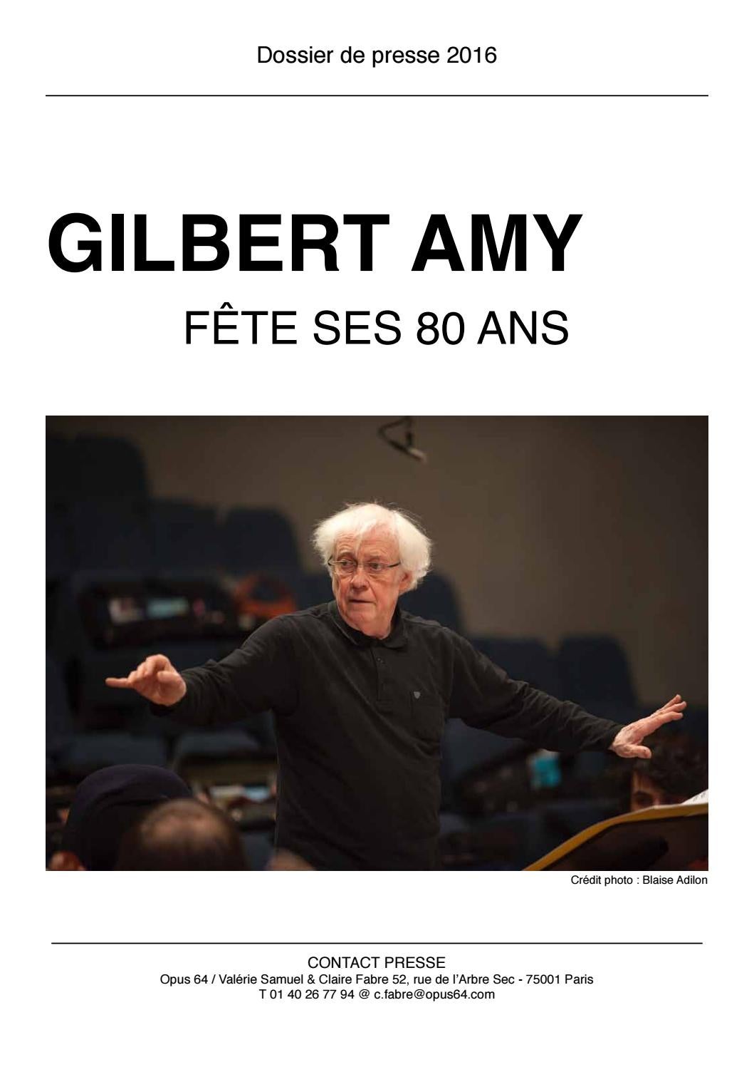 Gilbert Amy fête ses 80 ans en 2016 by Durand Salabert Eschig - Issuu