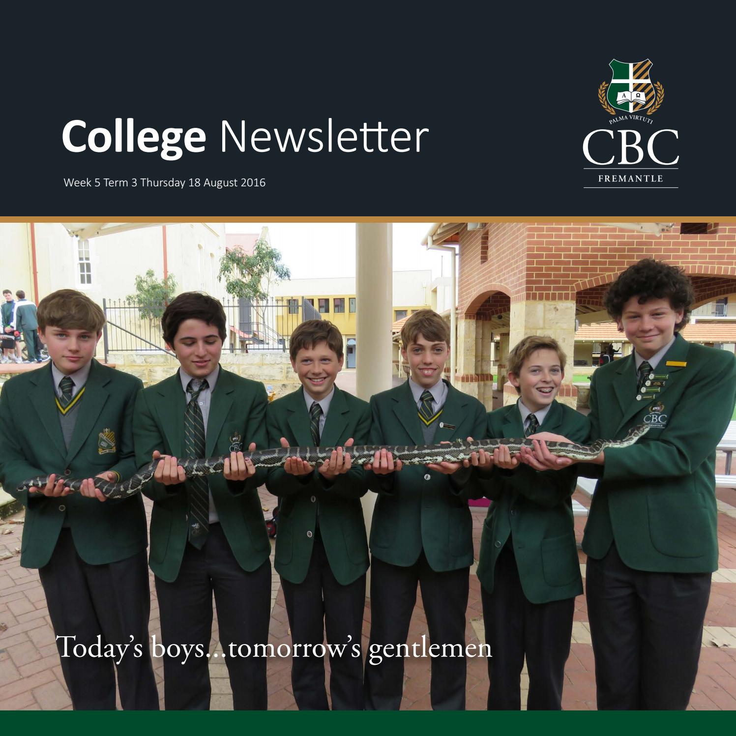 CBC Fremantle College Newsletter Week 5 Term 3 2016 by CBC Fremantle ...