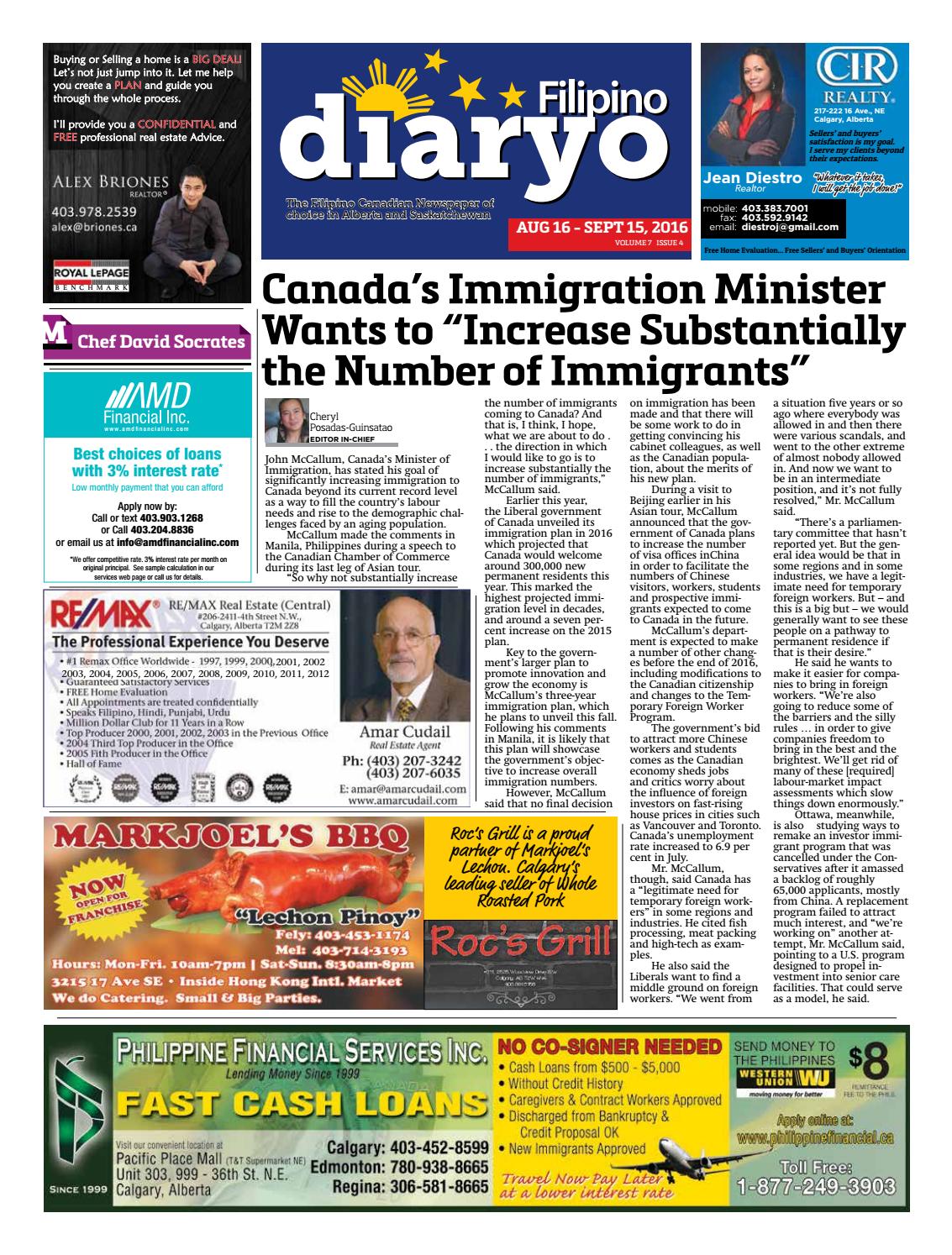 Diaryo Filipino Aug 2016 by Diaryo Alberta - Issuu