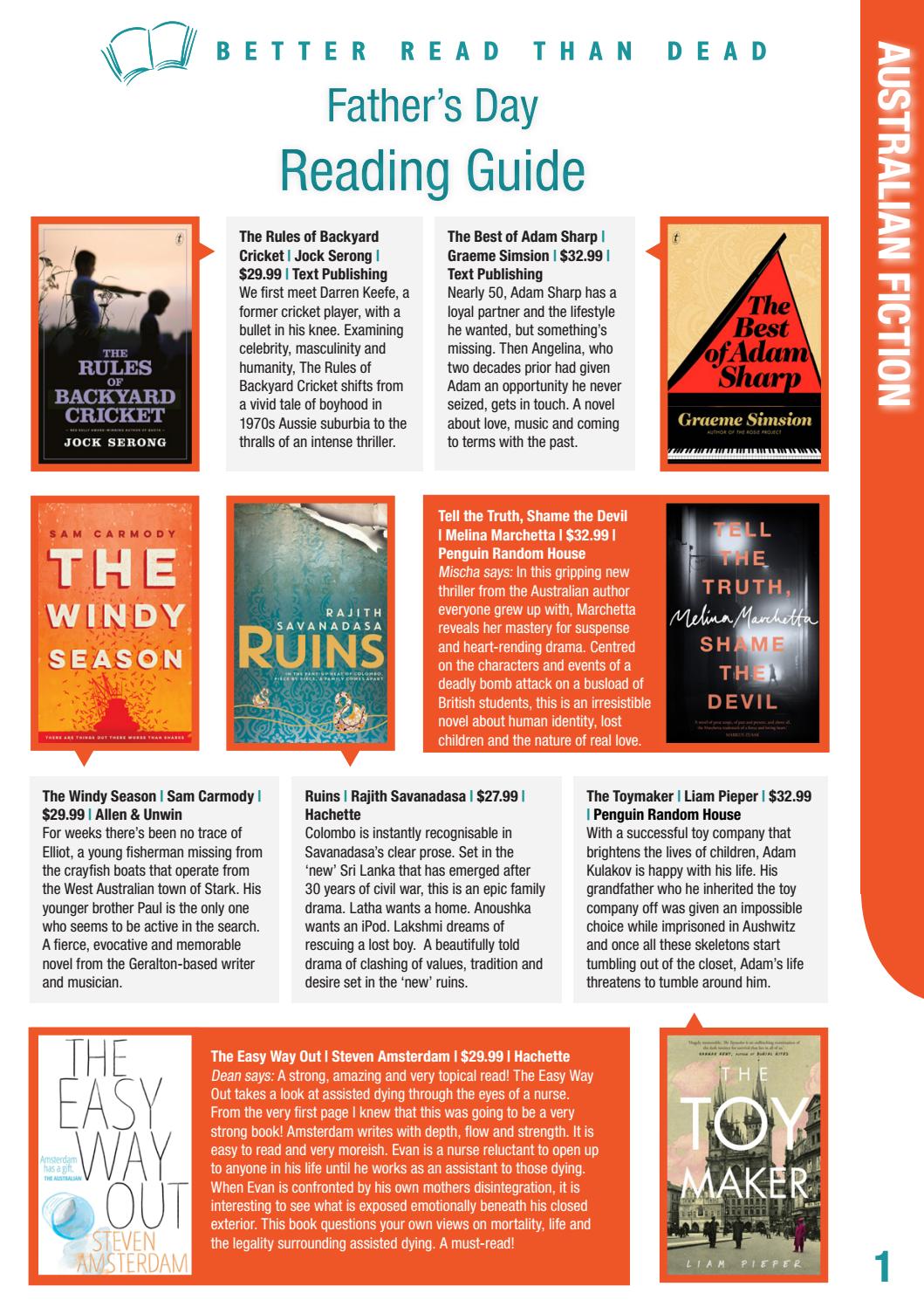 Father's Day Reading Guide by Better Read Than Dead - Issuu