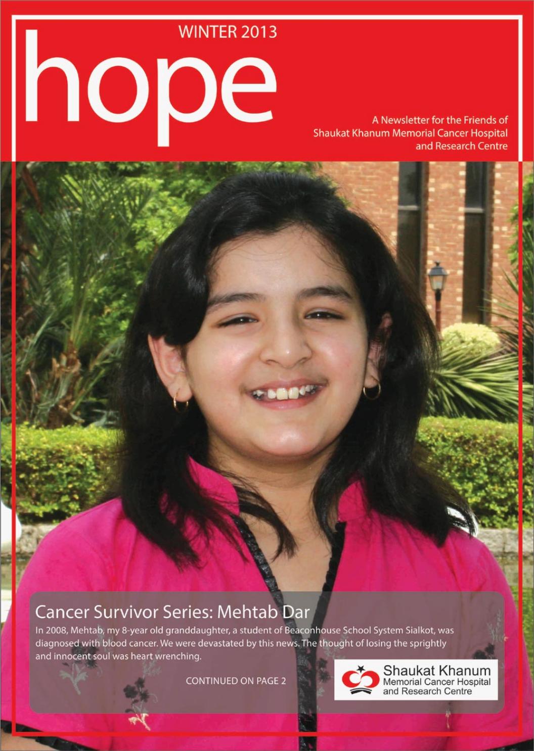 Hope 2013 by Shaukat Khanum Hospital - Issuu