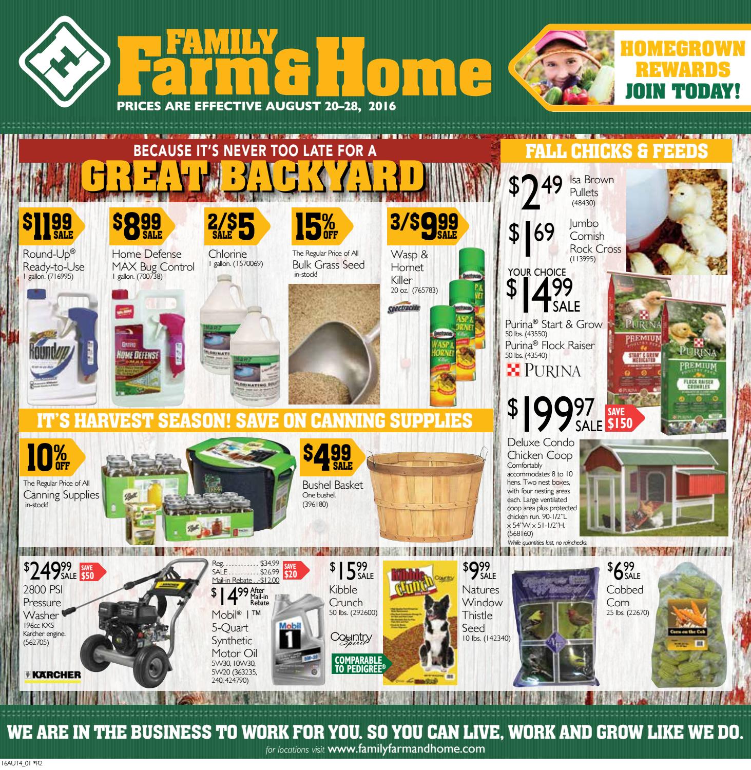 Archived, Inactive Ad: Family Farm & Home AUT4 Ad (Effective August 20 ...