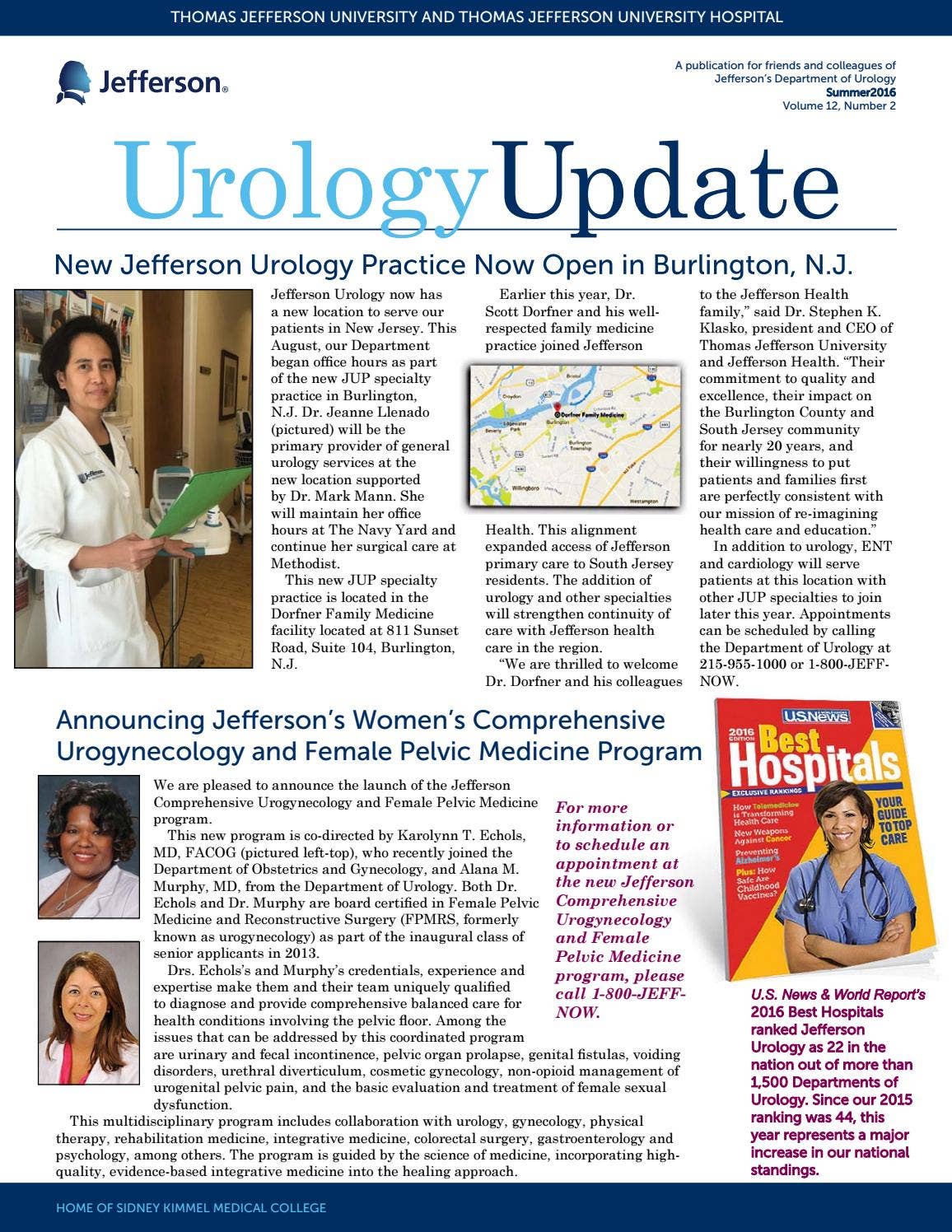 Jefferson Urology Newsletter Summer 2016 by Jefferson Urology - Issuu