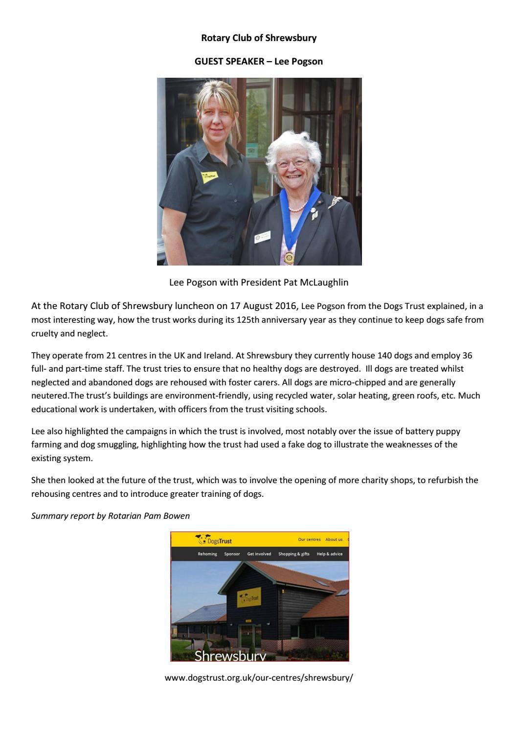 Rty lee pogson's talk by Alan Wilding - Issuu