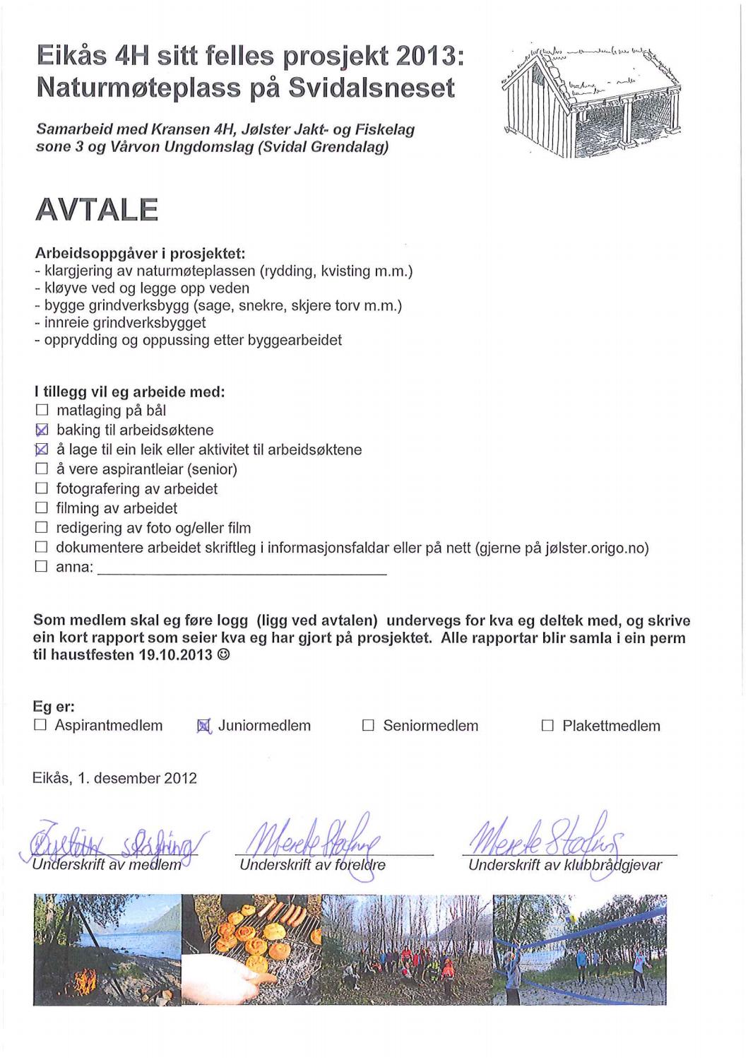 Eksempel på avtale og logg by 4H Norge - Issuu