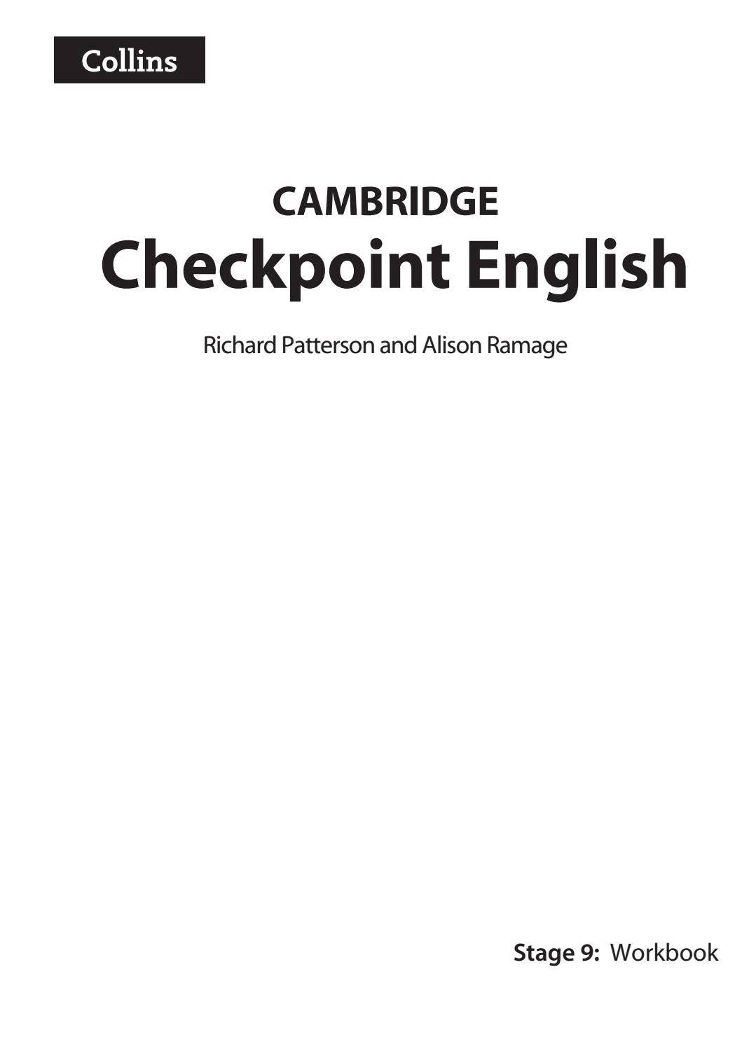 Cambridge Checkpoint English Stage 9: Workbook by Collins - Issuu