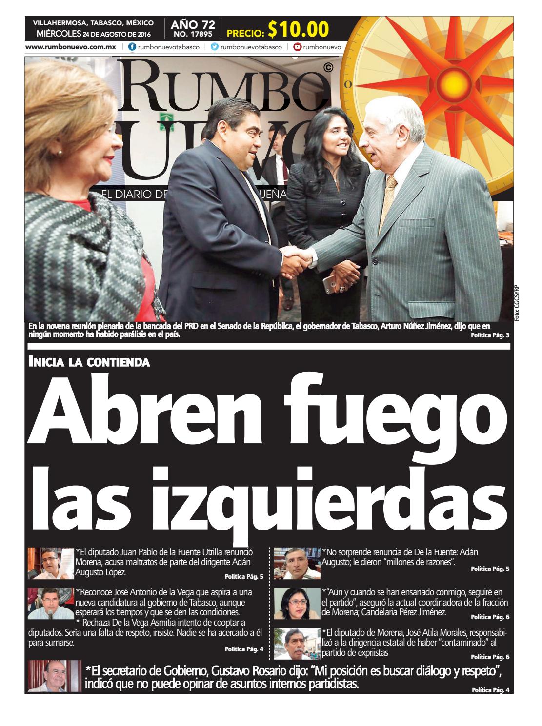 Rumbo Nuevo. Miércoles 24 de agosto de 2016 by Grupo Rumbo Nuevo - Issuu